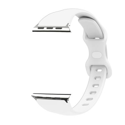 Cina 8 Shaped Buckle Soft Silicone Watch Strap Portable Replacement 38mm / 40mm / 42mm in vendita