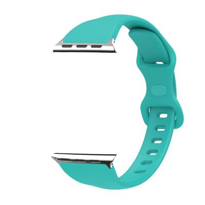 Cina 8 Shaped Buckle Soft Silicone Watch Strap Portable Replacement 38mm / 40mm / 42mm in vendita