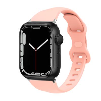 Cina 8 Shaped Buckle Soft Silicone Watch Strap Portable Replacement 38mm / 40mm / 42mm in vendita