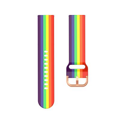 Cina 20mm / 22mm Multiple Printed Silicone Watch Strap Portable Replacement For Raw Ears in vendita
