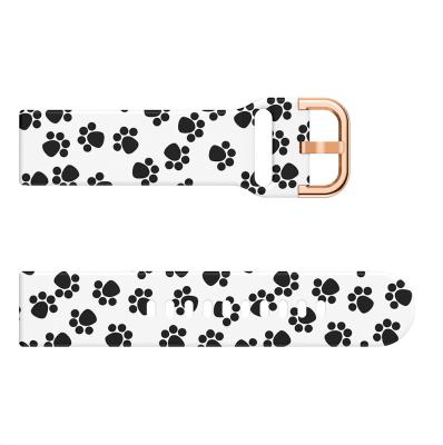 Cina 20mm / 22mm Multiple Printed Silicone Watch Strap Portable Replacement For Raw Ears in vendita