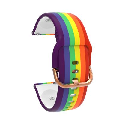 Cina 20mm / 22mm Multiple Printed Silicone Watch Strap Portable Replacement For Raw Ears in vendita