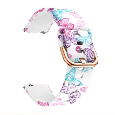 Cina 20mm / 22mm Multiple Printed Silicone Watch Strap Portable Replacement For Raw Ears in vendita