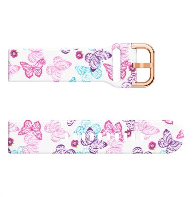 Cina 20mm / 22mm Multiple Printed Silicone Watch Strap Portable Replacement For Raw Ears in vendita