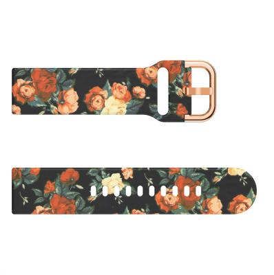 Cina 20mm / 22mm Multiple Printed Silicone Watch Strap Portable Replacement For Raw Ears in vendita