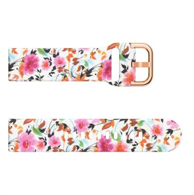 Cina 20mm / 22mm Multiple Printed Silicone Watch Strap Portable Replacement For Raw Ears in vendita