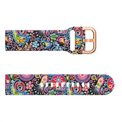 Cina 20mm / 22mm Multiple Printed Silicone Watch Strap Portable Replacement For Raw Ears in vendita