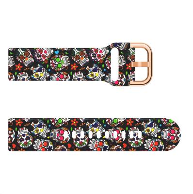 Cina 20mm / 22mm Multiple Printed Silicone Watch Strap Portable Replacement For Raw Ears in vendita
