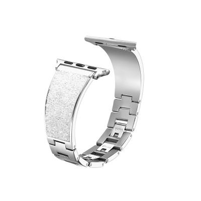 Cina Portable Replacement 38mm 40mm 42mm Smartwatch Metal Strap Diamond Embedded in vendita