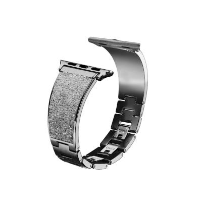 Cina Portable Replacement 38mm 40mm 42mm Smartwatch Metal Strap Diamond Embedded in vendita