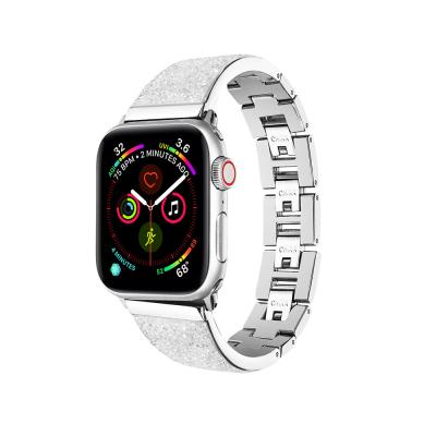 Cina Portable Replacement 38mm 40mm 42mm Smartwatch Metal Strap Diamond Embedded in vendita