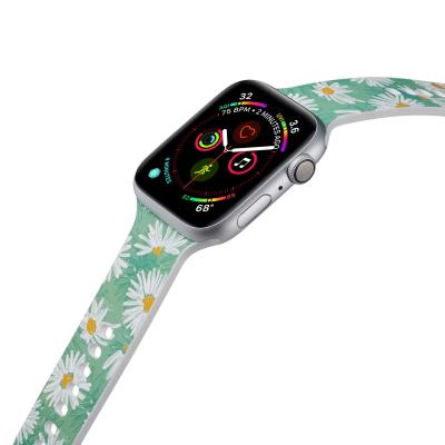Cina Custom Printed 38mm 40mm 42mm Silicone Watch Strap Intelligent Portable Replacement in vendita