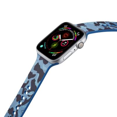 Cina Custom Printed 38mm 40mm 42mm Silicone Watch Strap Intelligent Portable Replacement in vendita