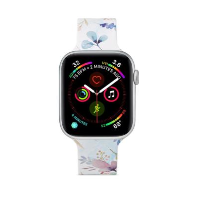 Cina Custom Printed 38mm 40mm 42mm Silicone Watch Strap Intelligent Portable Replacement in vendita
