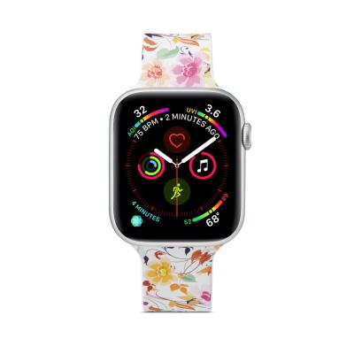Cina Custom Printed 38mm 40mm 42mm Silicone Watch Strap Intelligent Portable Replacement in vendita