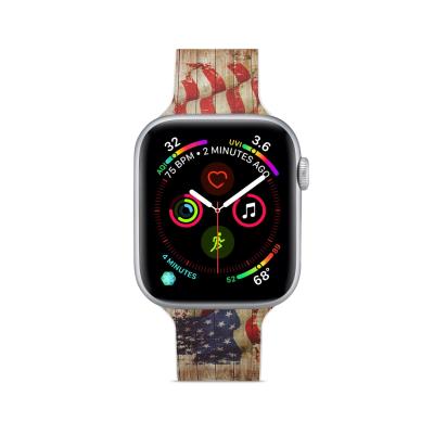Cina Custom Printed 38mm 40mm 42mm Silicone Watch Strap Intelligent Portable Replacement in vendita