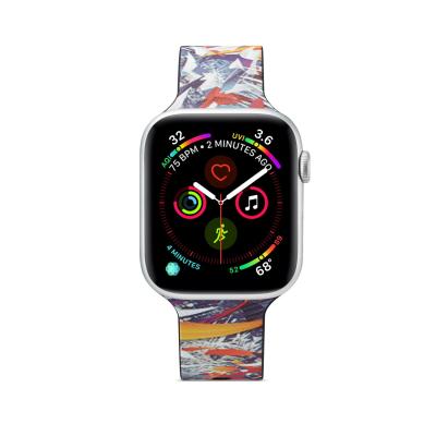 Cina Custom Printed 38mm 40mm 42mm Silicone Watch Strap Intelligent Portable Replacement in vendita