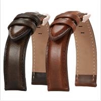China 24mm Genuine Leather Watch Strap for sale