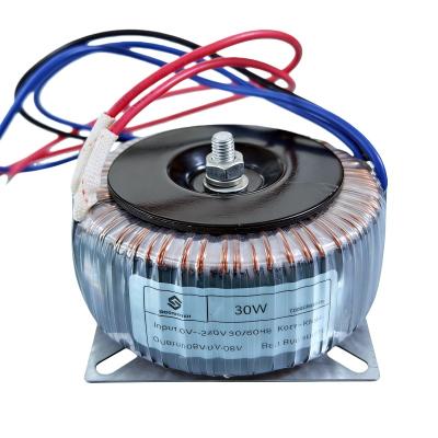 China Factory Custom Pure Copper 30W 50W Toroidal Transformer 110V 220V 230V 240V To 9V 12V 15V 18V 24V 36V 48V 60V For Stepper Motors for sale