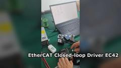 How to connect an encoder to a communication bus-type closed-loop EC42 driver?