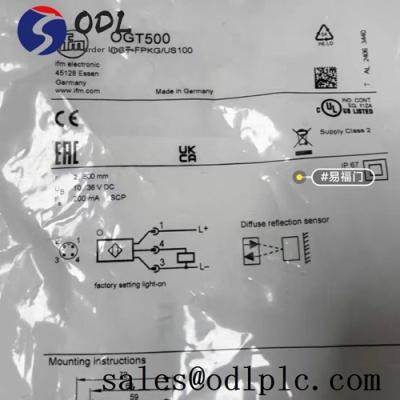 China 18mm Diameter OGT500 IFM 800mm Range OGT-FPKG/US100 36V DC Flexible for sale