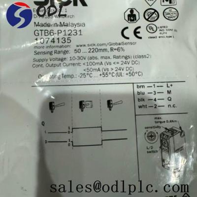 China GTB6-P1231 Sick PLC Micro photoelectric sensor, UV voltage>24 V maximum IA=50 mA pvc cable for sale