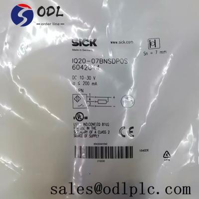 China IQ20-07BNSDP0S Sick PLC Inductive proximity sensor NPN, rectangular, 5.67mm, flush, 150Hz, with M8, 3-pin cable for sale