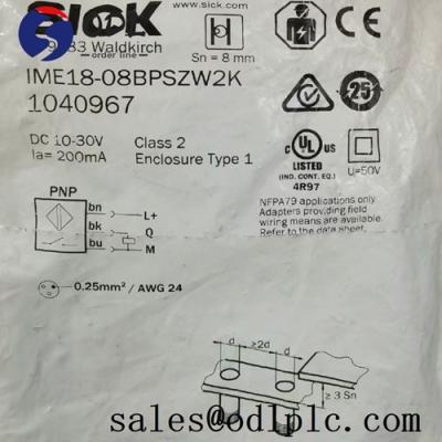China IME18-08BPSZW2K Sick PLC Inductive proximity sensor  sensor, 6.48mm range, M18 X 1，PNP， No, cable, 3 wires, 2 meters for sale