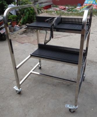 China Carrinho de armazenamento de alimentação de aço inoxidável de camadas duplas Fuji NXT for sale