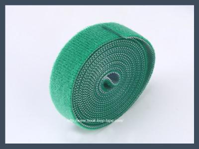 China Fashion back to back wire arrangement velcro cable tie,green for sale