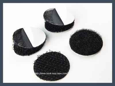 China Round back glue hook and loop velcro for sale