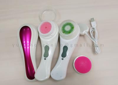 China Waterproof Sonic electric facial cleansing brush Sonic Wireless facial face cleanser brush for sale