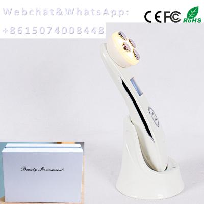China face use RF/EMS and 6 colors LED therapy Skin scrubber facial beauty tool for sale