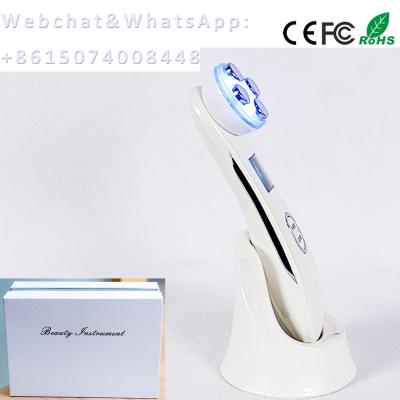 China RF/EMS and 6 colors LED therapy Skin scrubber face use beauty tool for sale