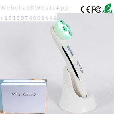 China facial RF/EMS and 6 colors LED therapy Skin scrubber face use beauty tool for sale