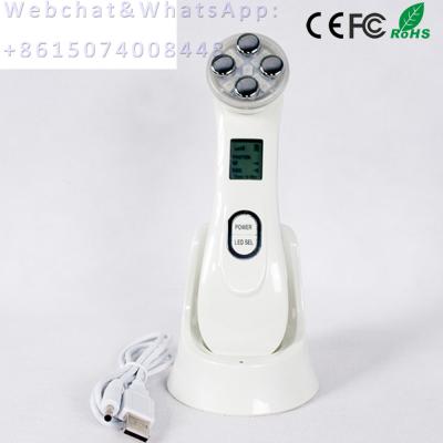 China face care RF/EMS and 6 colors LED light therapy beauty device for anti-wrinkle for sale