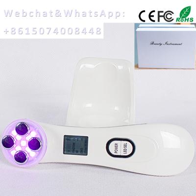 China anti-wrinkle beauty machine RF/EMS and 6 colors LED light therapy beauty machine for sale