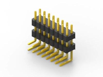 China 2.00mm cabeçalho de alfinete de plástico R/A PA6T de dupla linha aplicado no instrumento à venda