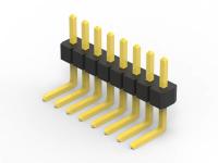China Long Pin Header Single Row  , Square Right Angle Header Connector for sale