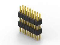 China Double Row Header Connector , Brass Contact Material Pin Header Connector for sale