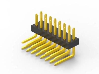 Cina Connettore di intestazione di PCB a pin maschile 1.0mm Pitch PA6T Nero Plastica angolo destro in vendita