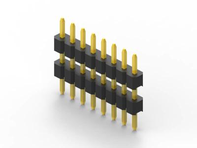 Cina Connettore di testa di pin maschile a fila singola 2.0 mm PitchBlack PA6T Isolamento doppia plastica in vendita