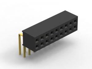 Cina Tavola di circuito stampato 20 pin Femminile connettore, angolo destro 2 x 20 Femminile intestazione Oro Flash in vendita