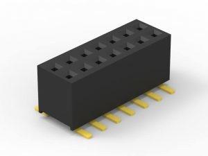 China 1.27 Mm Dual Row PCB Board To Board Connector Surface Mount Reel Packing for sale