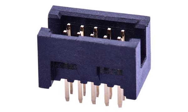 Connettore di testa a doppio fila con 10 pin, connettori di cavo a bordo a pin maschile