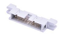China 2.54 Pitch IDC Box Header Connector Rectangular Gray Insulator PBT for sale