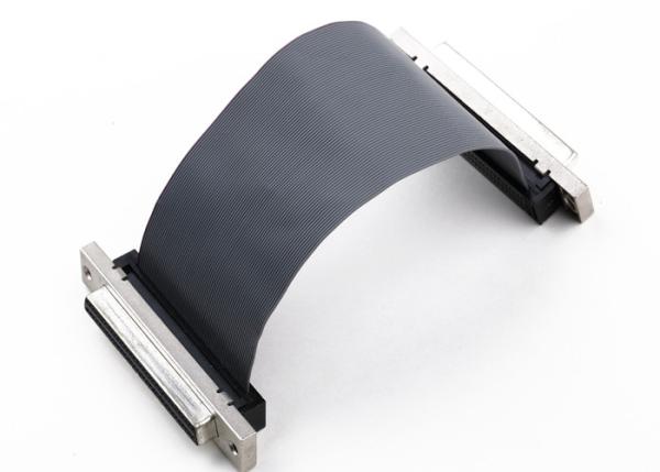 SCSI Female 1.27 Mm Pitch Ribbon Cable , Shielded 34 Pin Flat Ribbon Cable