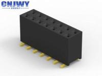 China Rectangular SMT PCB Header Connector Surface Mount PA6T Material Black for sale