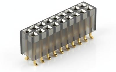 China 2x20P Female Header Connector 2.54mm Pitch 3A Current Rating for sale