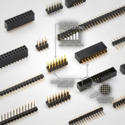 China Elevated Stacking Dual Row Male Pin Header Connector 2.54mm Pitch Extended Height PCB Board Spacer for sale